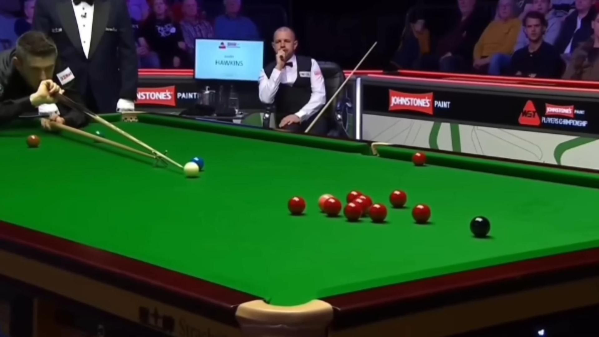 Снукер. Два красных шара за один раз.