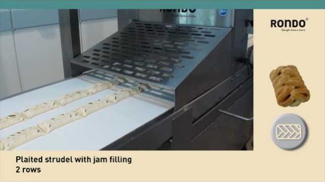Косички-штруделя на линиях RONDO Make-up Lines – плетение теста