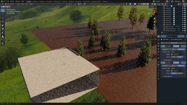 Stylized Kitchen Course in Blender p171 Building an outdoor environment