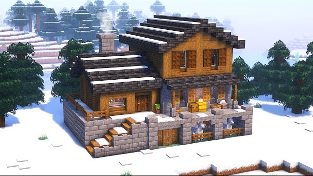 Урок по созданию зимнего дома в Майнкрафт | Просто и быстро