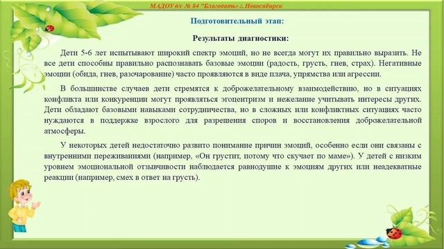 проект «Путешествие в страну добрых эмоций»