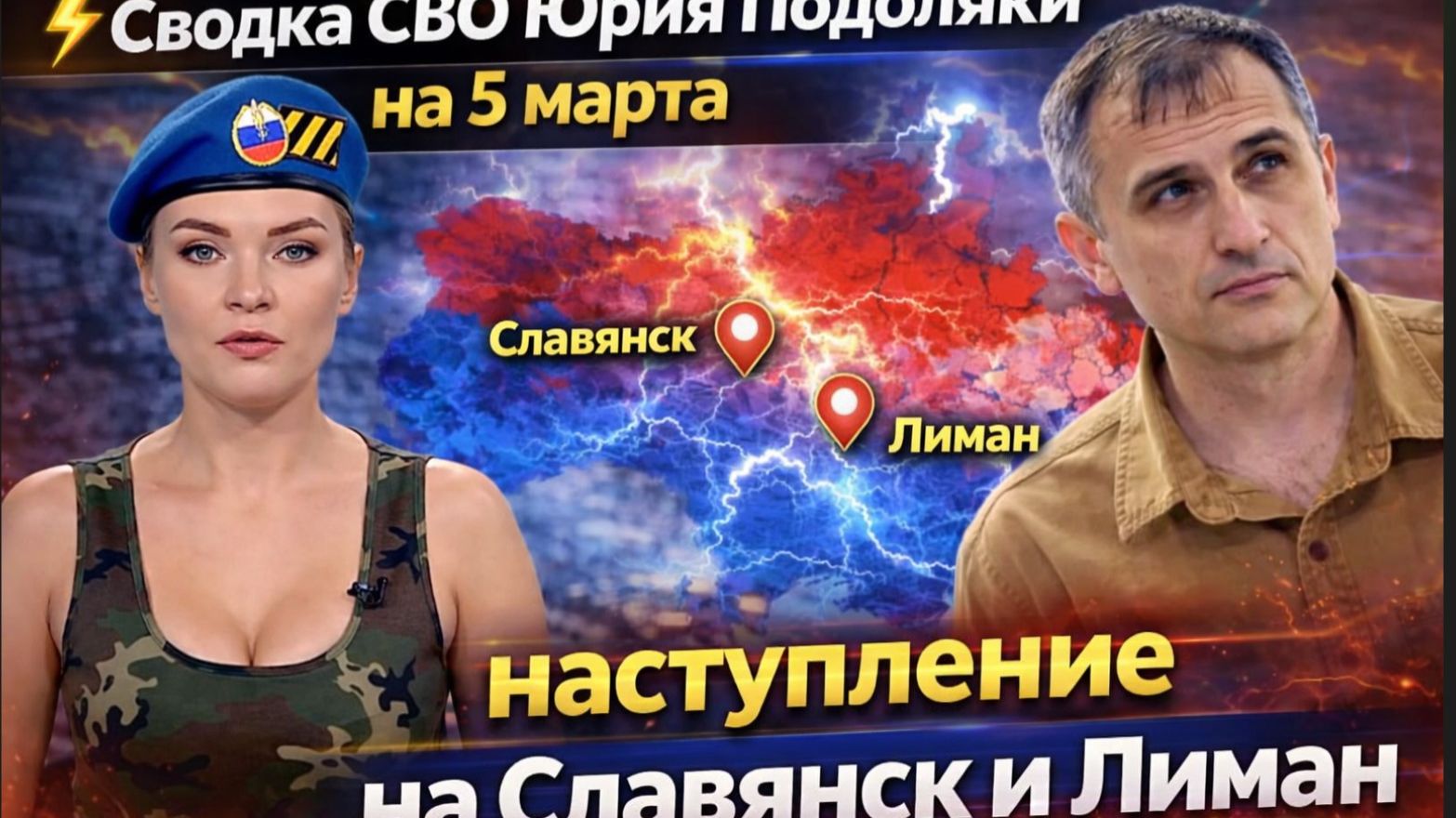 ⚡️Сводка СВО Юрия Подоляки на 5 марта наступление на Славянск и Лиман