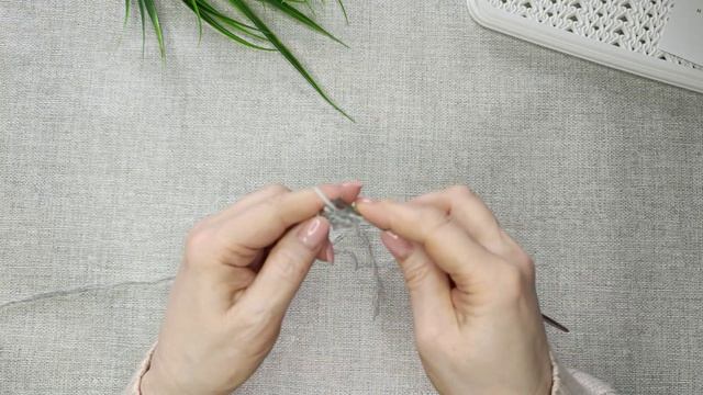 Вяжем шарфик- начало работы