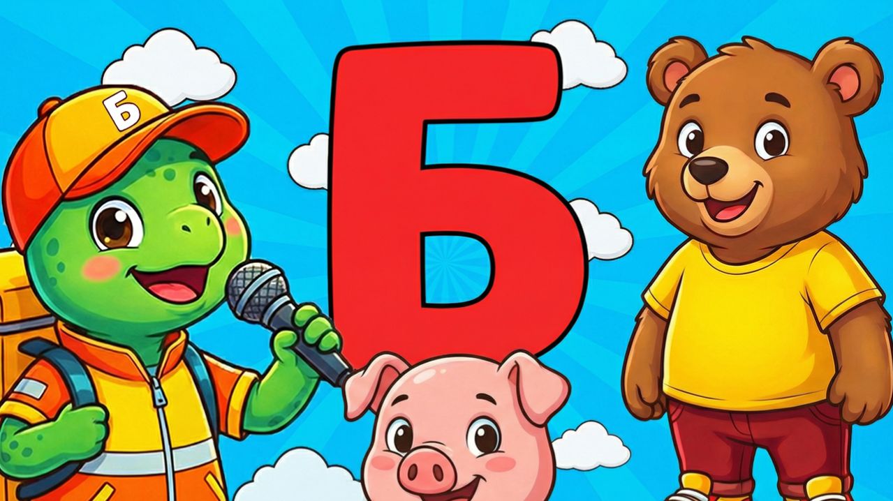Азбука с Топой: Учим букву «Б» | ДЕТСКАЯ ПЕСНЯ КАРАОКЕ!🎤