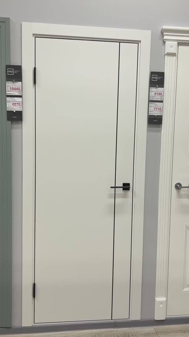 Межкомнатные двери ВФД Basic 1V Taupe ABS Black. ВЛАДИМИРСКАЯ ФАБРИКА ДВЕРЕЙ.