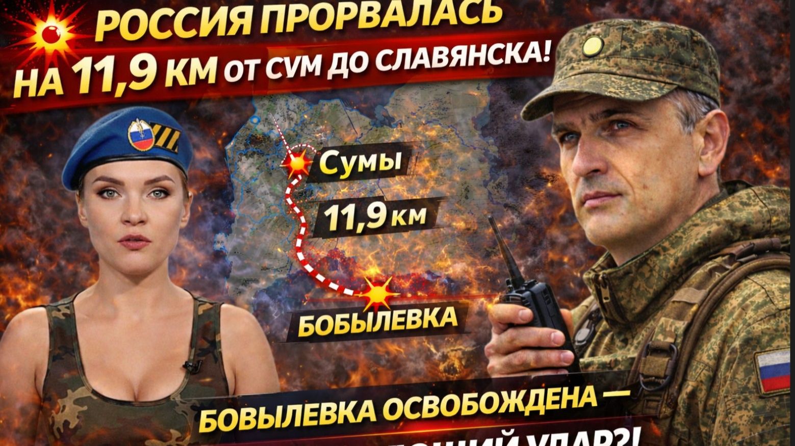 💥 РОССИЯ ПРОРВАЛАСЬ НА 11,9 КМ ОТ СУМ ДО СЛАВЯНСКА! БОБЫЛЕВКА ОСВОБОЖДЕНА — ГДЕ СЛЕДУЮЩИЙ УДАР_!_