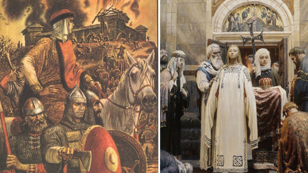 Ольга ( 945 - 969 ), месть древлянам, налоговая реформа и её роль в будущем крещении Руси.