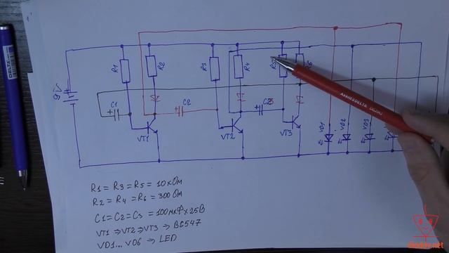 Странная мигалка. Схемы для начинающих №4.
