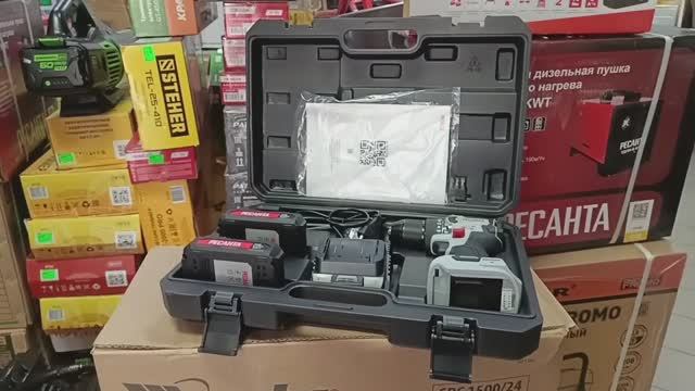 Аккумуляторный шуруповерт Ресанта ДА-20-2ЛК-БП Brushless 70Nm. (2 скорости, металлический патрон)