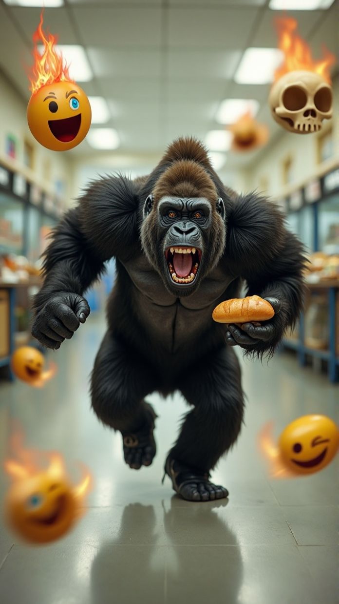 СЕГОДНЯ БУЛОЧКИ В СТОЛОВОЙ ДАЮТ 😂 Горилла бежит за едой 🦍 Приколы 2026 🔥