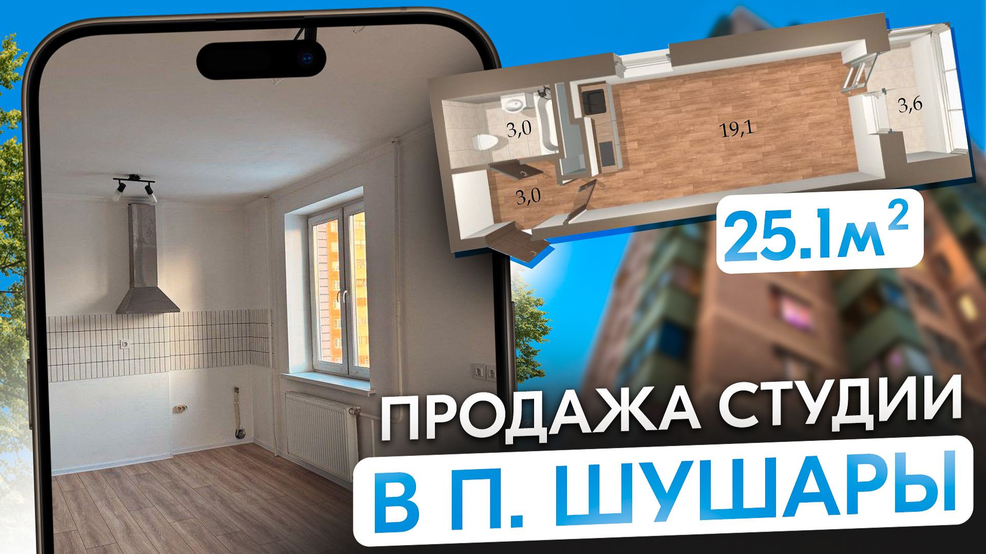 Продажа студии в Шушарах