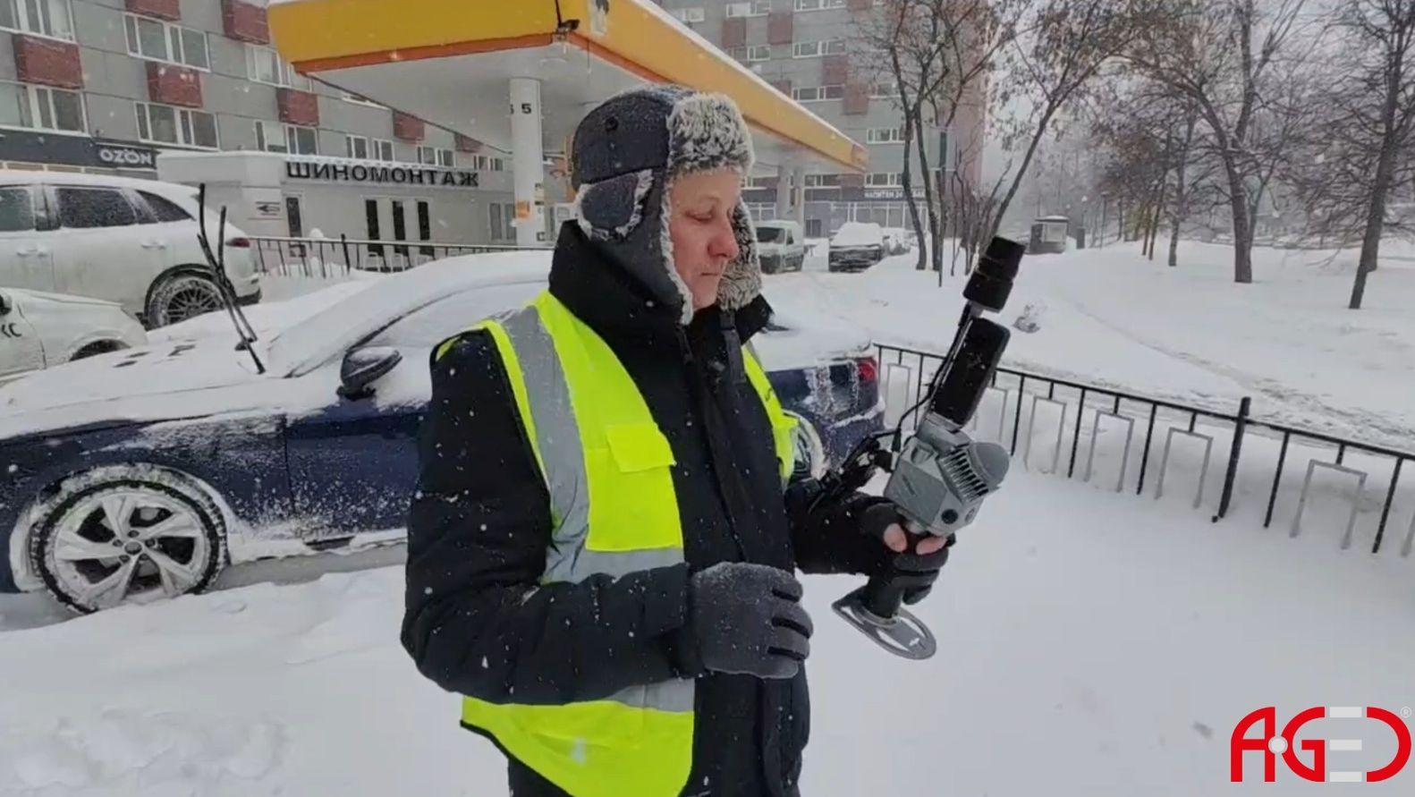 Работа с лазерным SLAM сканером NAVMOPO P2 в снегопад. Удаление снега-шума в программе Model.