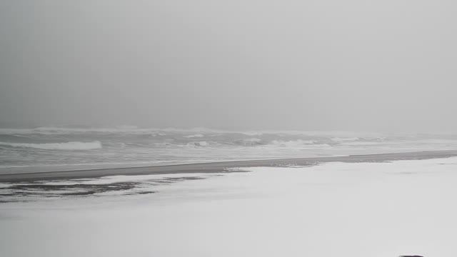 Шум шторма и волны Тихого океана — зимний шторм, звуки природы для релакса | ASMR Камчатка