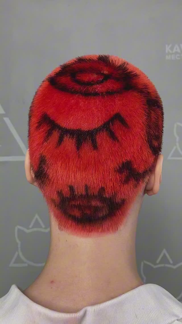 Креативное окрашивание на стрижку  buzz cut!!!