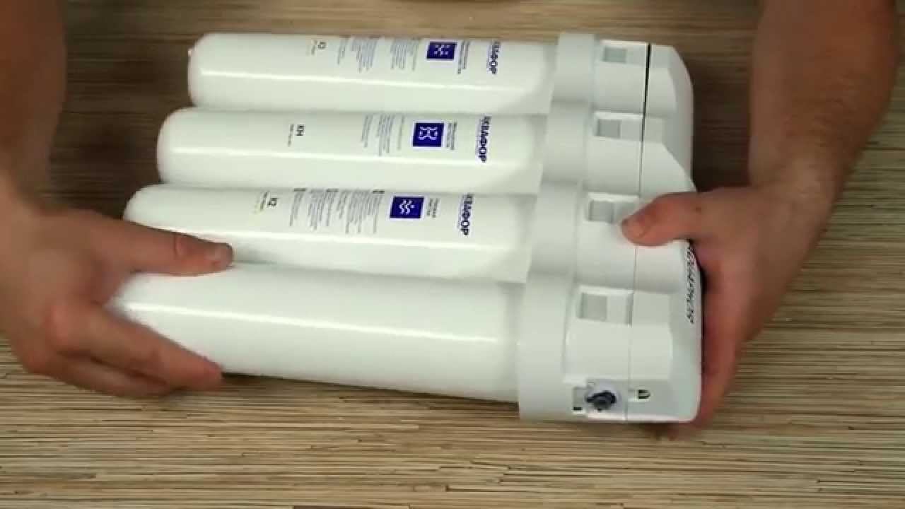 Установка фильтра Аквафор Кристалл Квадро