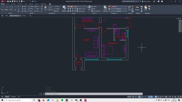 2 - Adding Room Labels and Hatches
