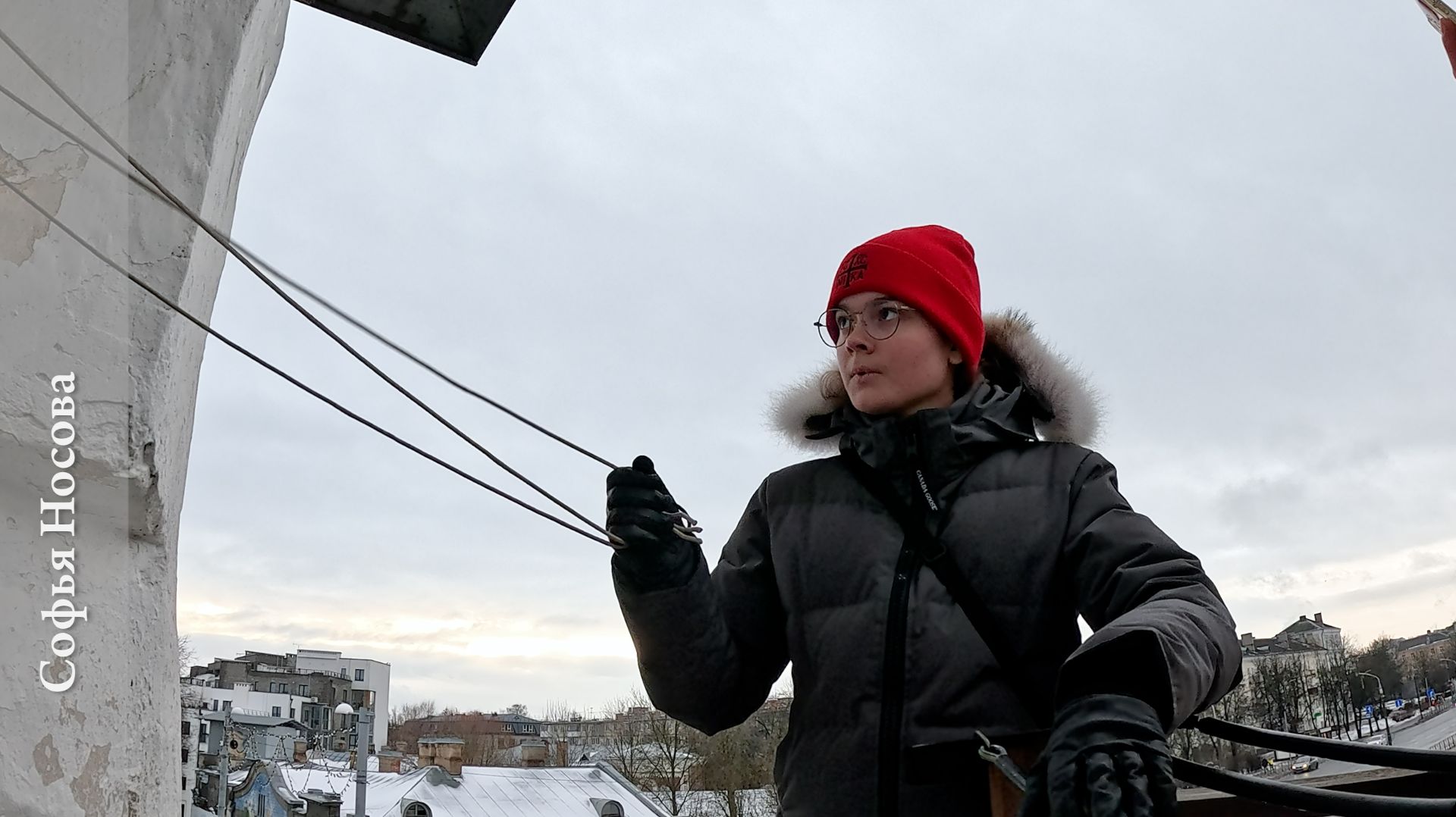 Колокольный звон, Софья Носова. Звонница церкви Успения Богородицы с Пароменья (Псков), 8.01.2025