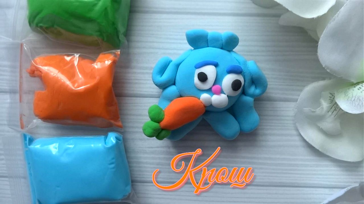 Воздушный пластилин "Крош". Лепим со мной😊