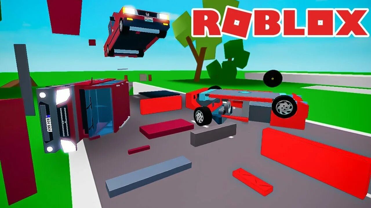 Ломаю машинки в роблокс