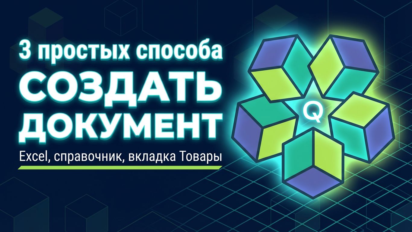 3 варианта  создание документов закупки, продажи, внесение начальных остатков. Видео номер 5