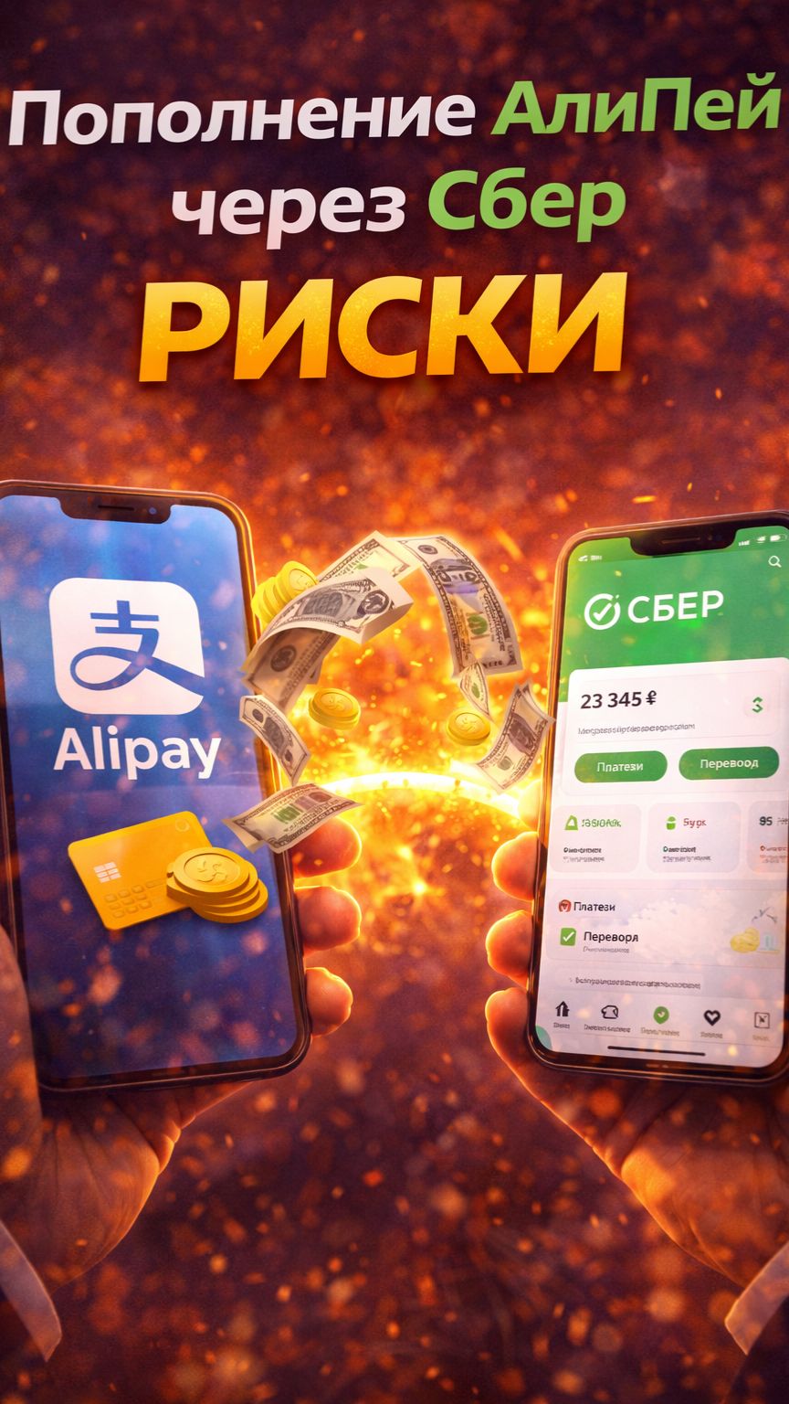 Пополнение Алипей через Сбер РИСКИ