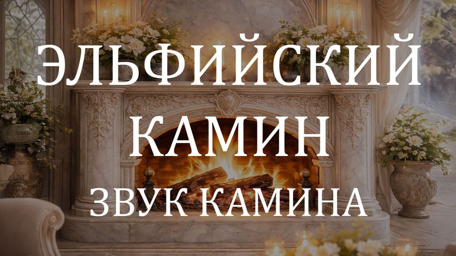 Звук костра 5 часов 🔥 Крупный эльфийский камин для сна, отдыха и уютной фэнтези атмосферы