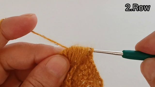 039. Посмотрите, это красиво! Этот шов очень легкий! всего 2 ряда узора крючком