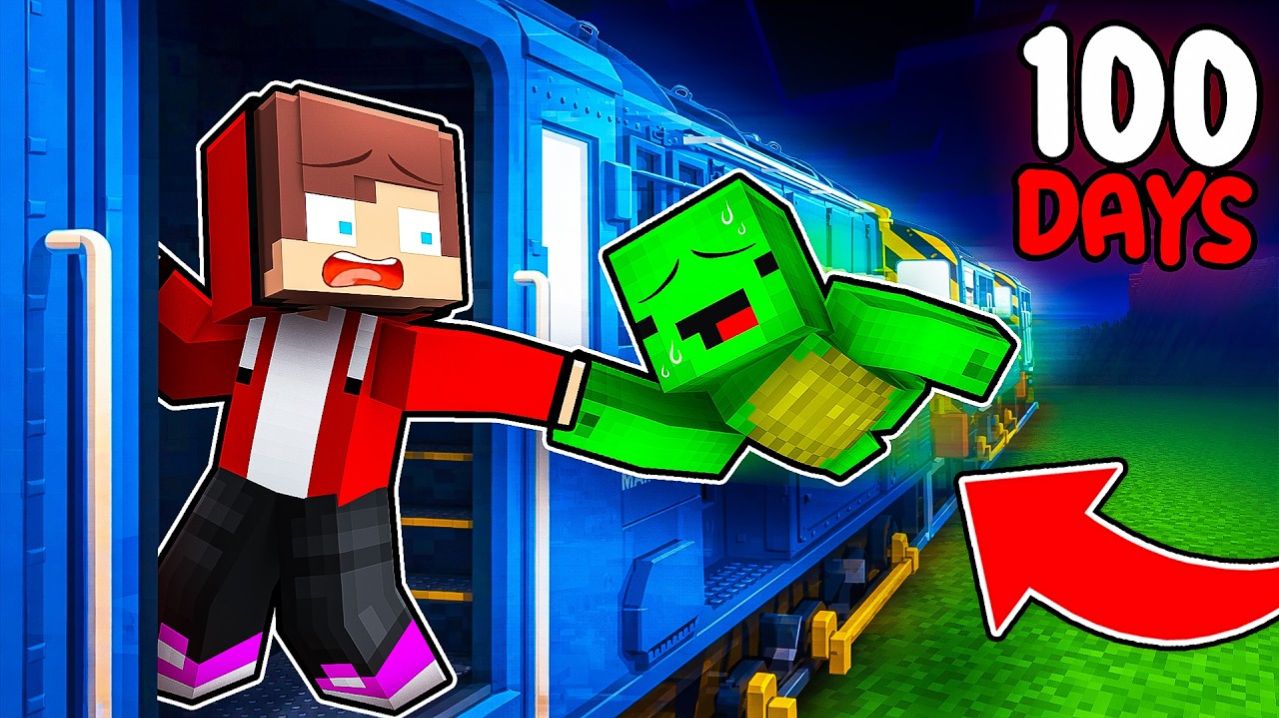 ДЖЕЙ ДЖЕЙ И МАЙКИ ВЫЖИВАЮТ 100 ДНЕЙ НА ПОЕЗДЕ - МУЛЬТИКИ ПРО МАЙНКРАФТ