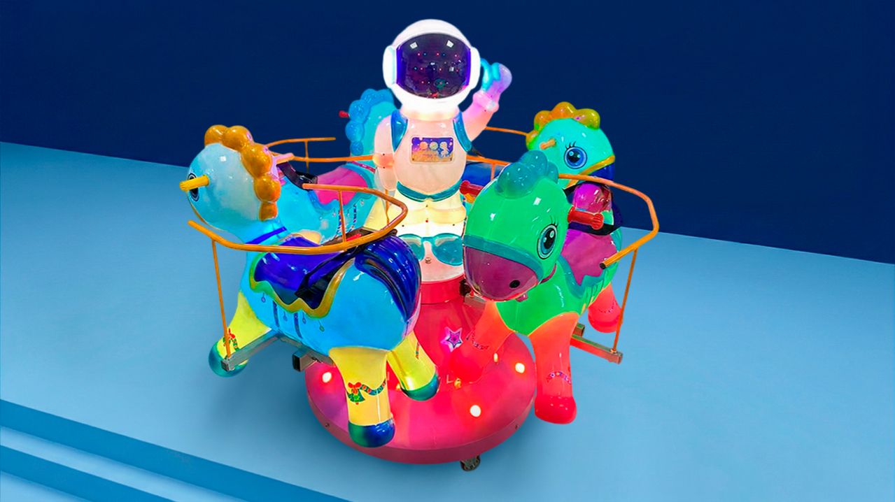 Детская качалка для парка «Полет на радуге»