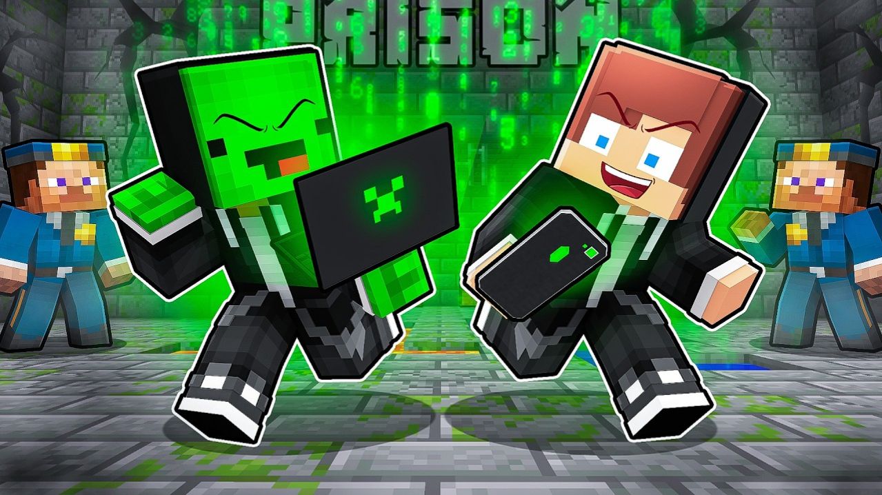 ХАКЕРЫ ДЖЕЙ ДЖЕЙ И МАЙКИ СБЕГАЮТ ИЗ ТЮРЬМЫ - МУЛЬТИКИ ПРО МАЙНКРАФТ