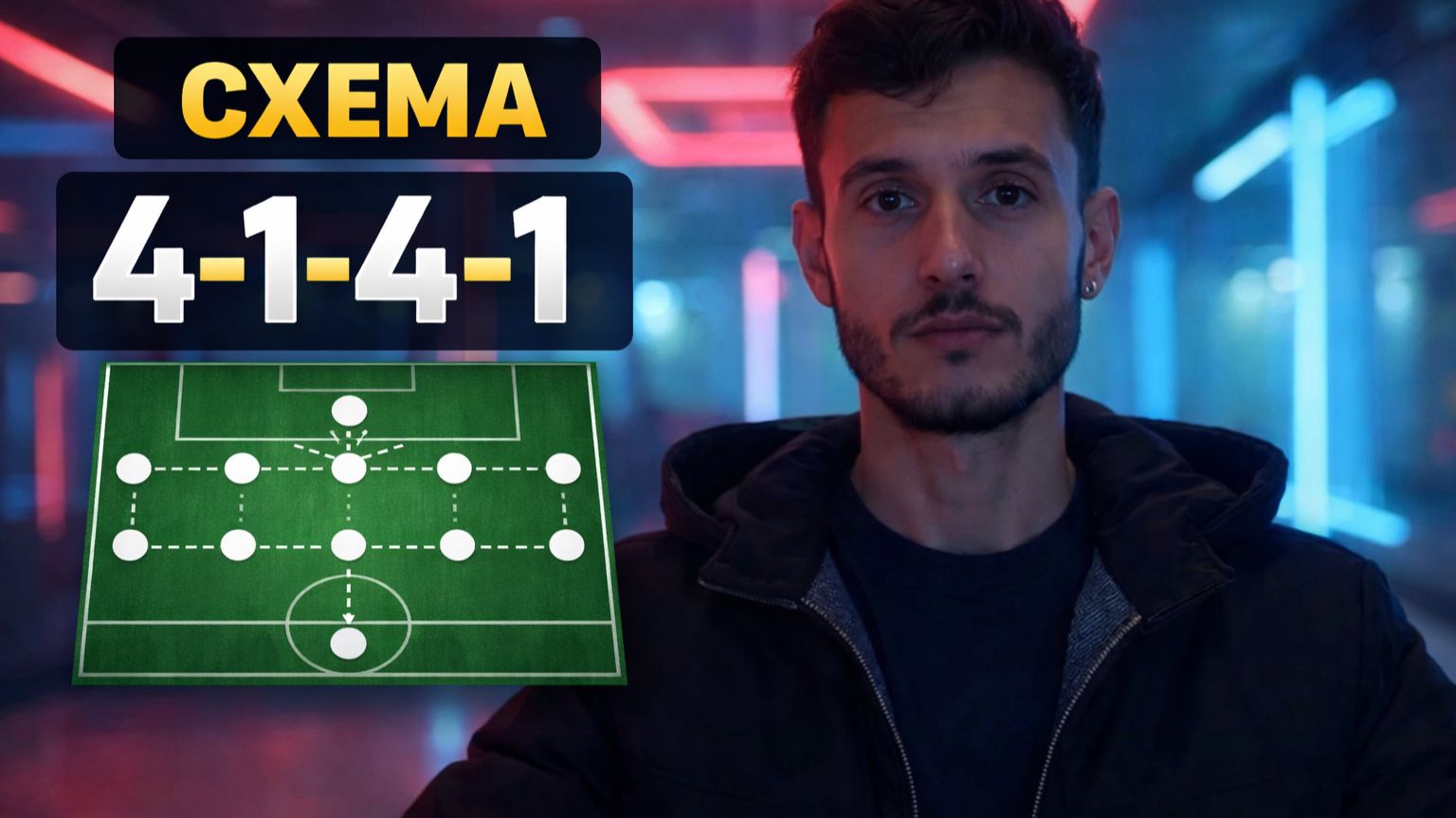 Схема 4-1-4-1 в футболе