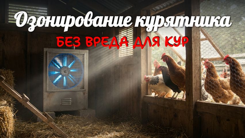 Дезинфекция курятника ОЗОНОМ: как безопасно уничтожить пероеда и плесень 🐓
