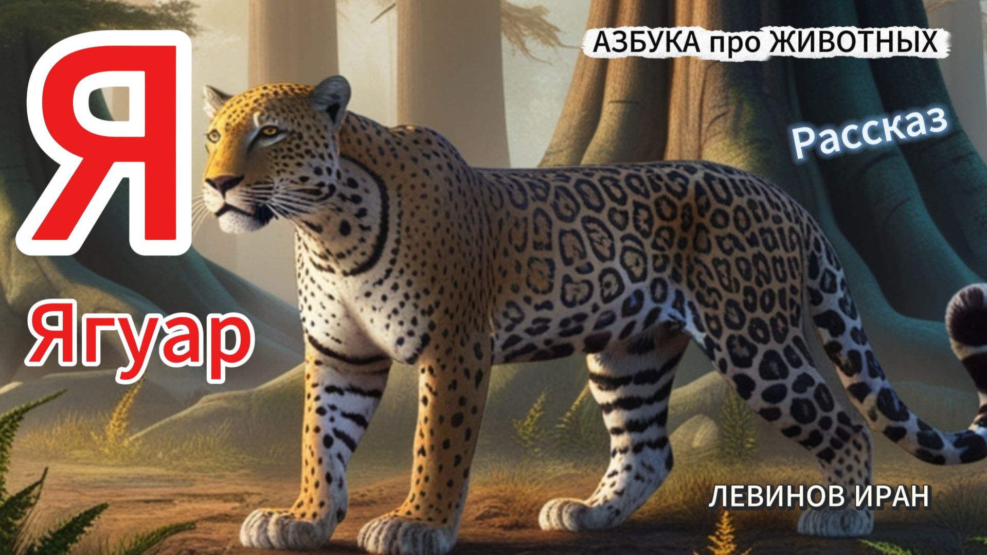 Я. Ягуар. Алфавит Азбука Просто. Мир животных и птиц в алфавитном порядке. Автор поэт Левинов Иран