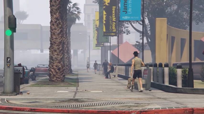 ГТА 5 Лос Сантос. ГТА реальная жизнь в районе Los Santosa downtown. Машины, транспорт, дома.