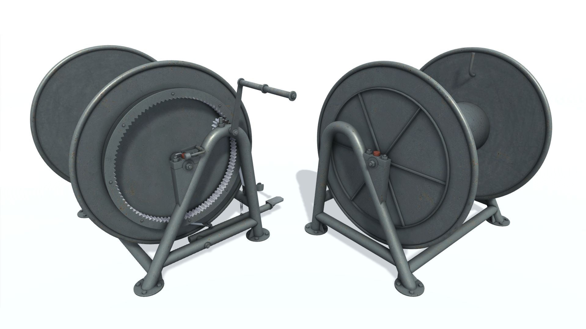 3D модель. Вьюшка "F" серая (шаровый). 3D model. Hawser reel F.