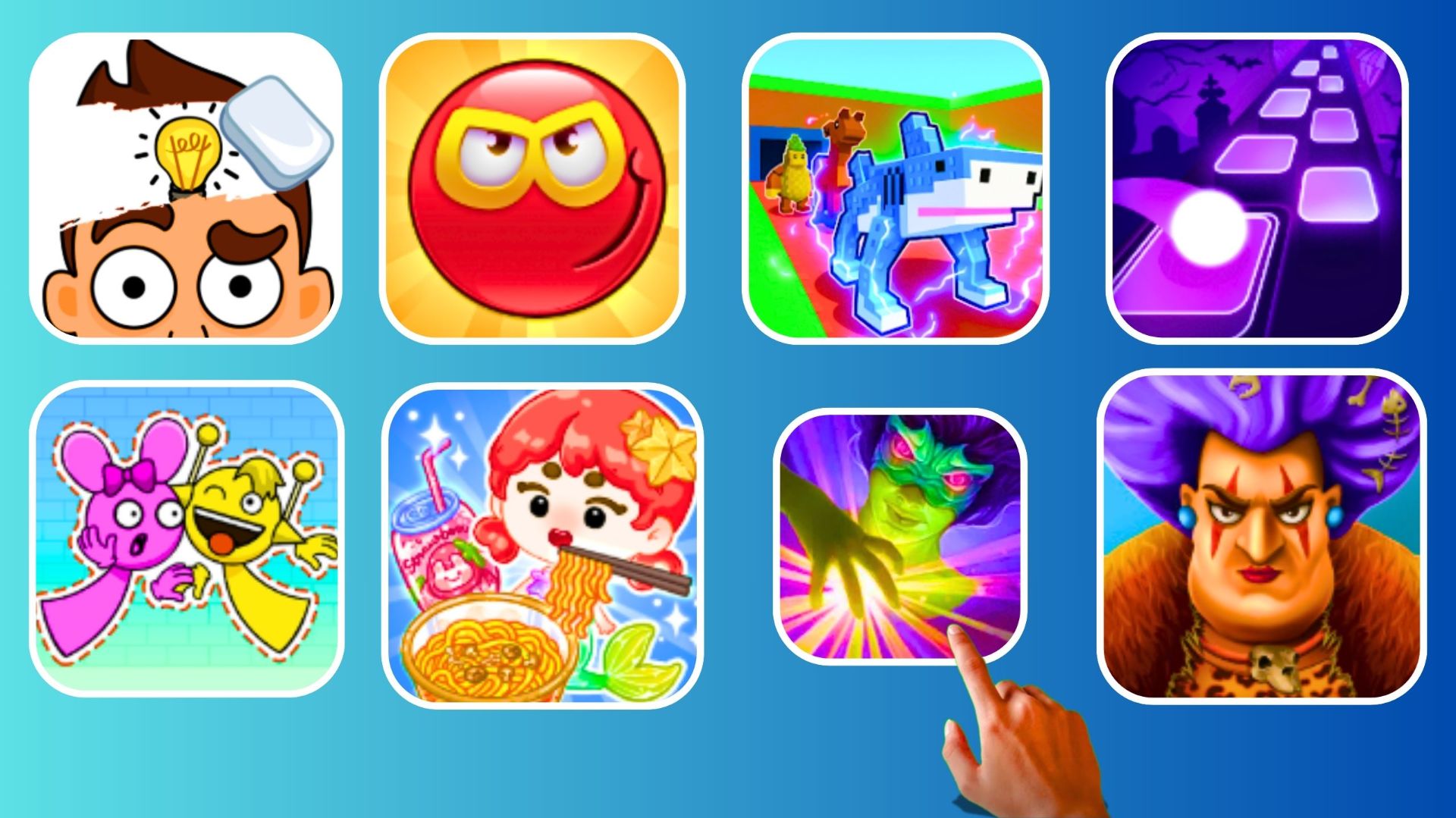 🌈SPRUNKI & Heroes & Genshin & Red Ball Super Run & Scary Teacher 3D Stone Age & Demon Hunters 3