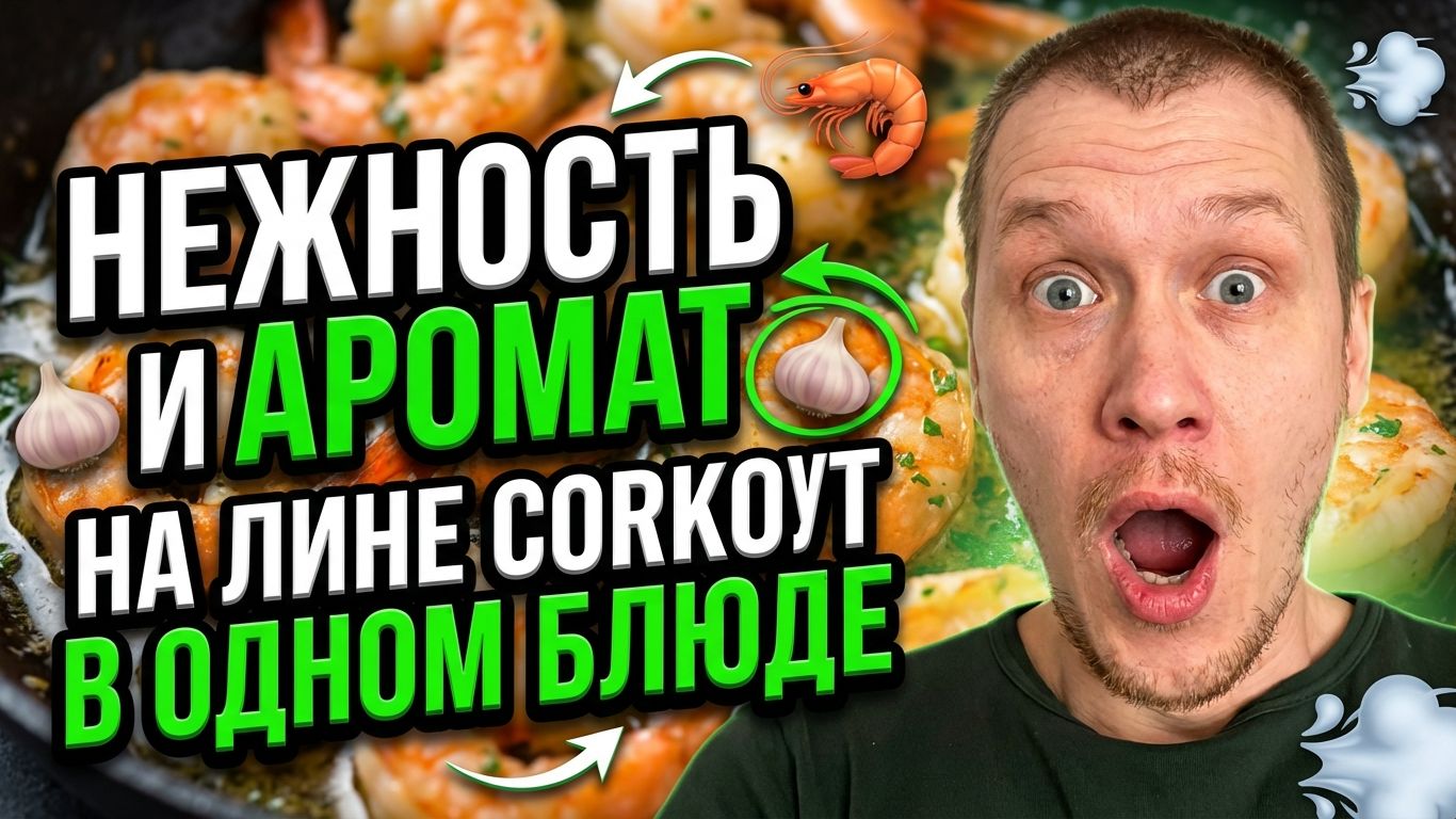 Вкуснейшие креветки в сливочном масле с чесноком — нежность и аромат в одном блюде!