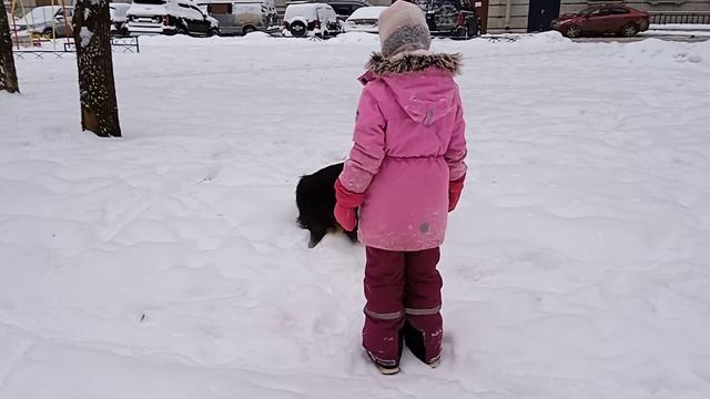 Макс и Лиза, прогулка, февраль 26