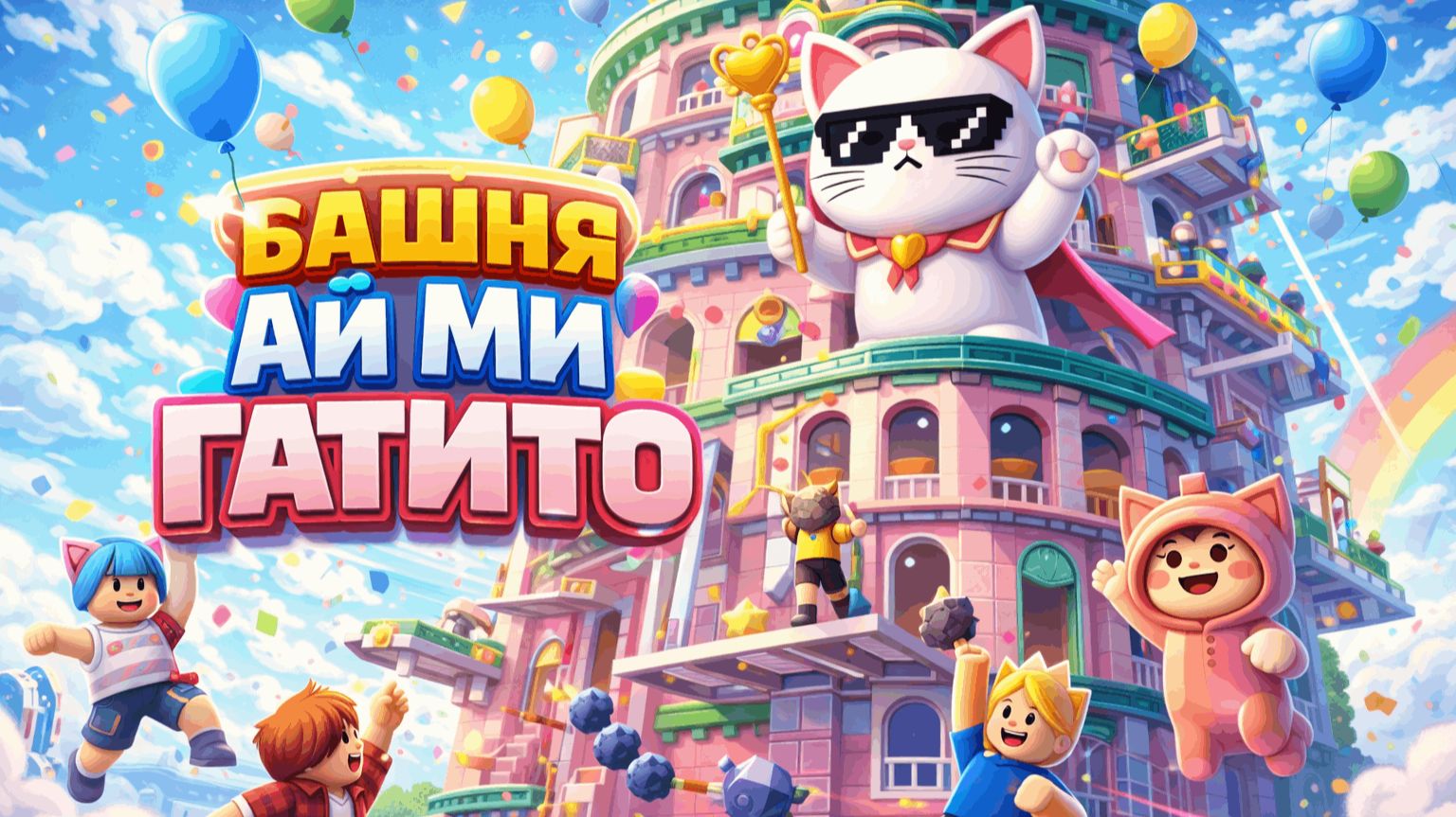 Играем в башню ай ми гатито - Роблокс 52 / Roblox live 52 #roblox #tocaboca #avatarworld #роблокс