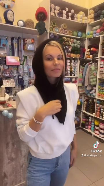 ОБЗОР ВЯЗАНЫЙ КАПОР ЧЕРНЫЙ ИЗ ПУХА НОРКИ