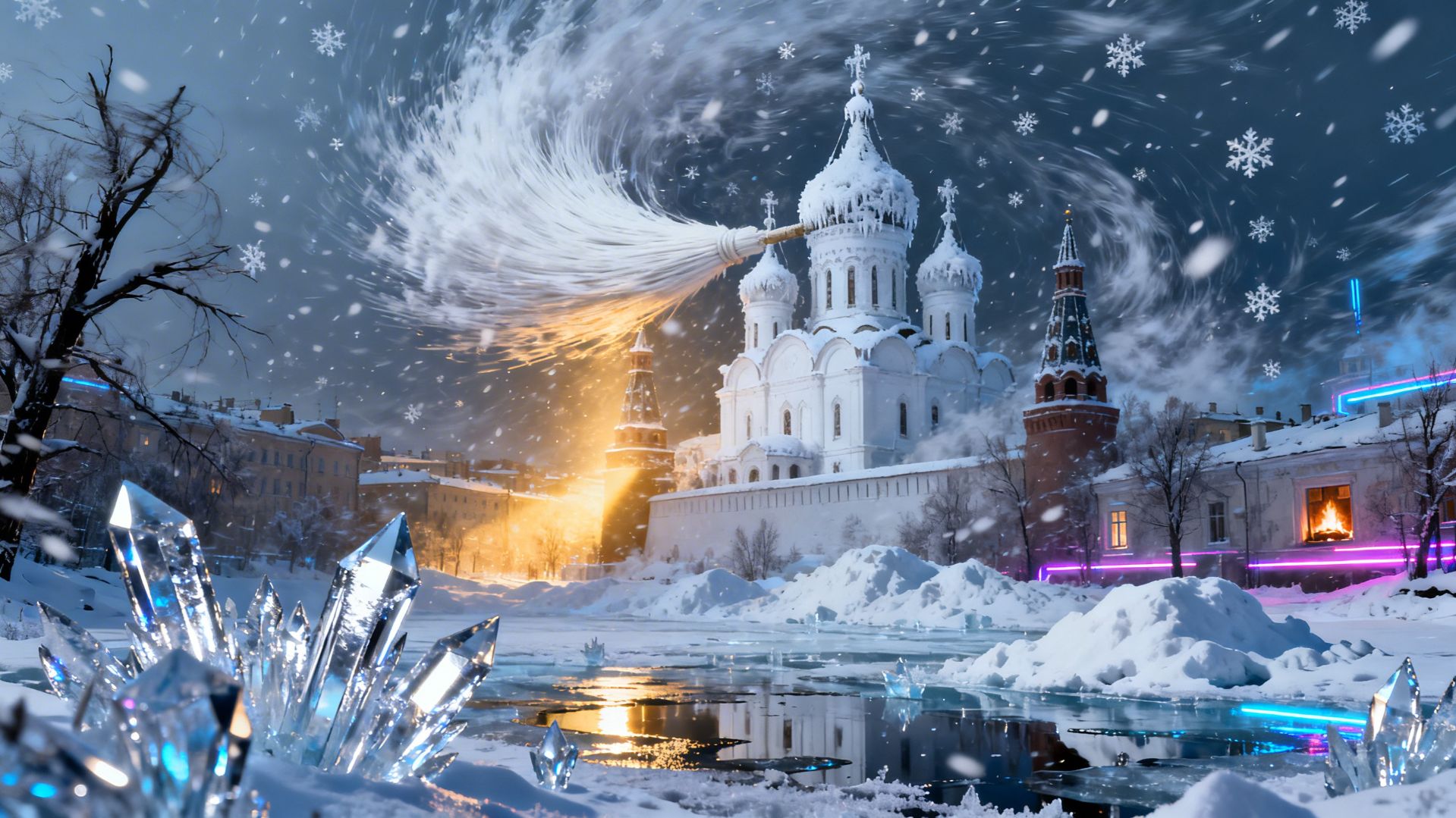 Белая метель - Русская зима.