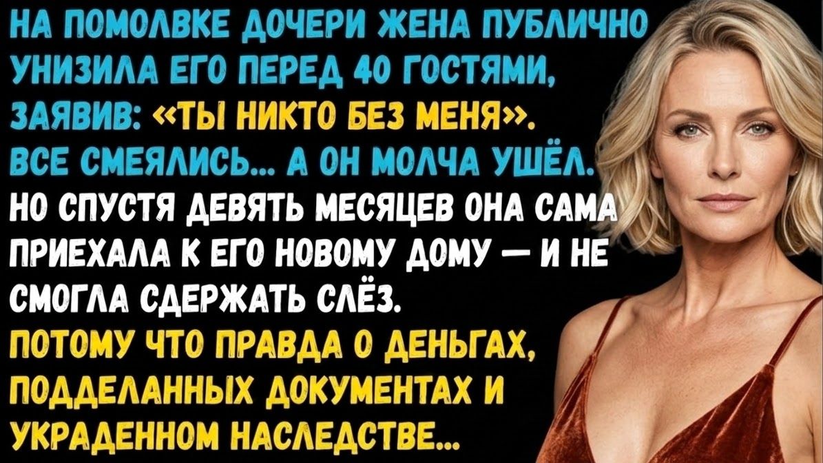Жена публично унизила меня перед всеми… Но когда увидела мой новый дом — потеряла дар речи