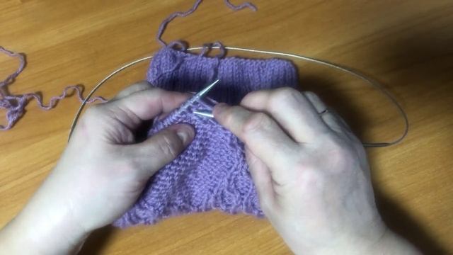 Ромбики из кружочков. Узор вяжем спицами