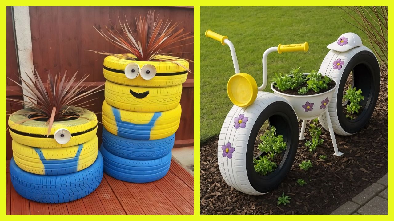 Изделия и поделки из покрышек: от мусора до шедевра ♻️