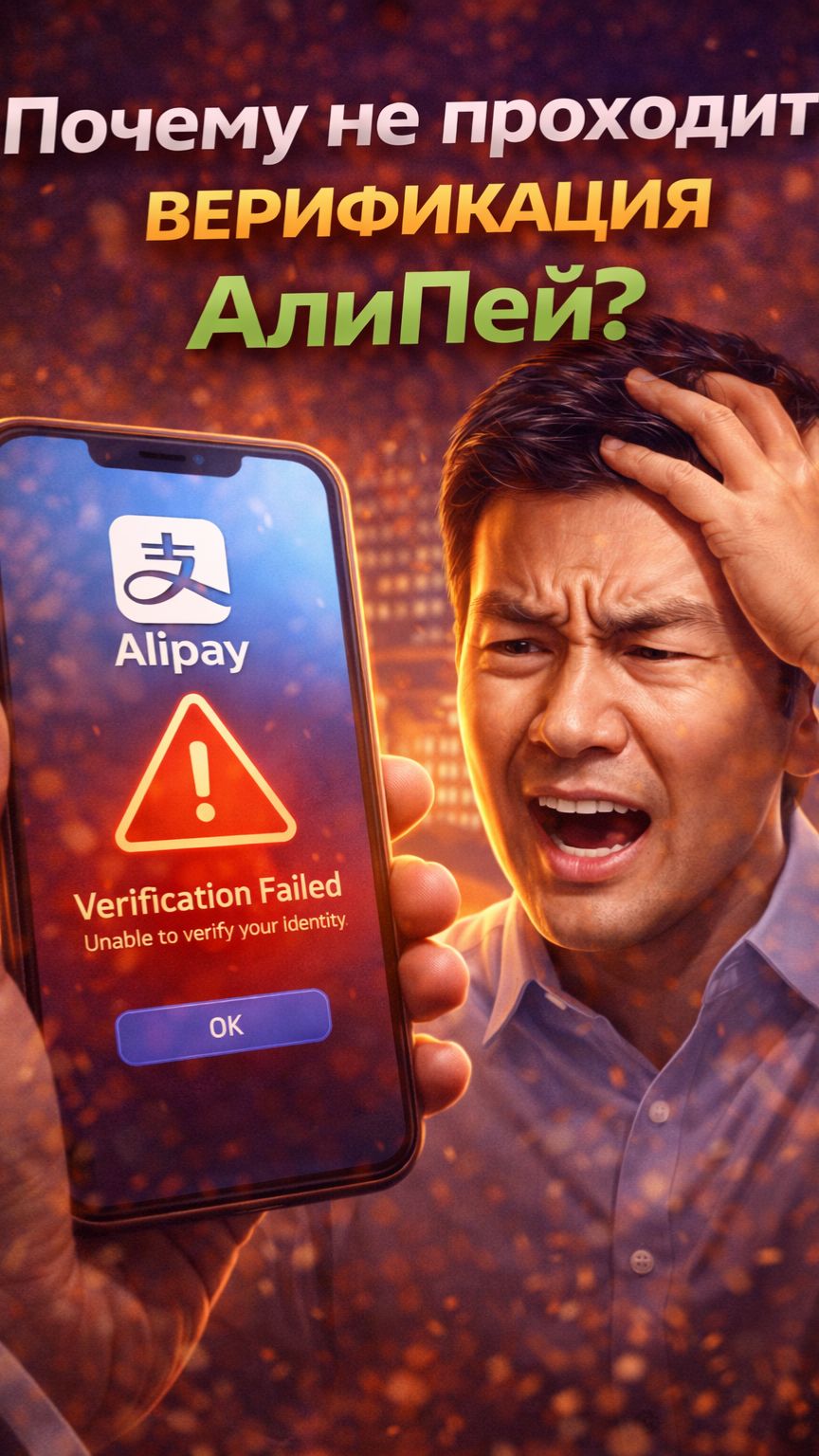 Почему не проходит верификация Алипей