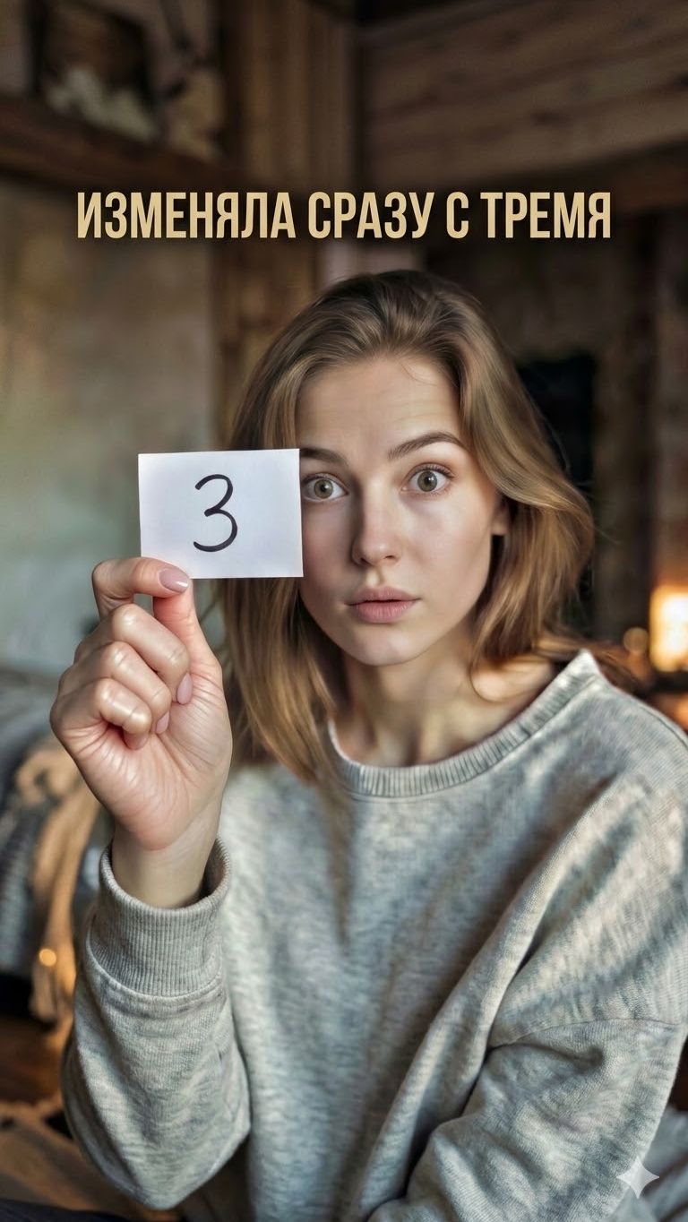 Изменила сразу с тремя...