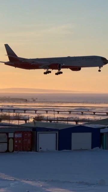 Посадка в Анадырь на Boeing-777 а/к Россия 🇷🇺