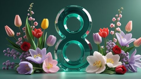 Праздник нежности и красоты! С 8 марта. Красивая музыкальная открытка.