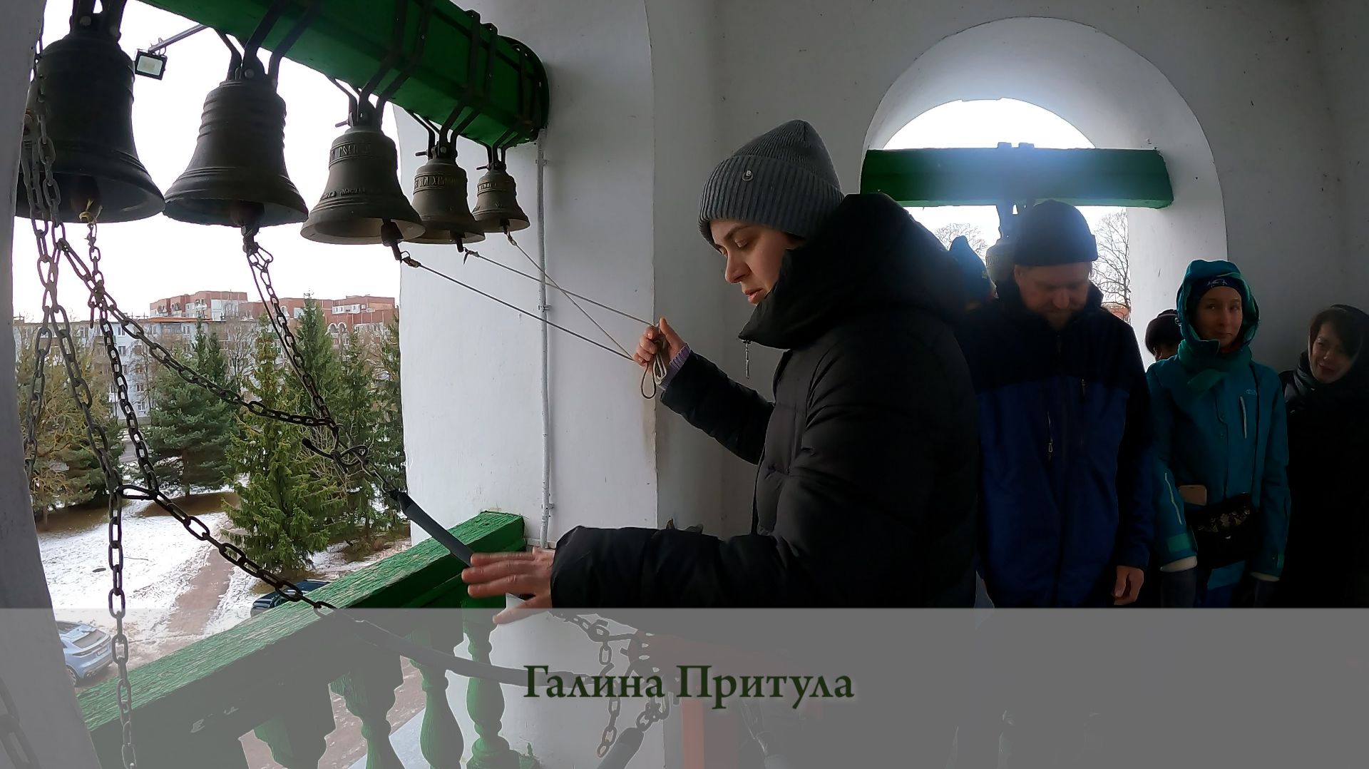 Колокольный звон, Галина Притула. Колокольня храма Жён Мироносиц (Псков), 9.01.2025