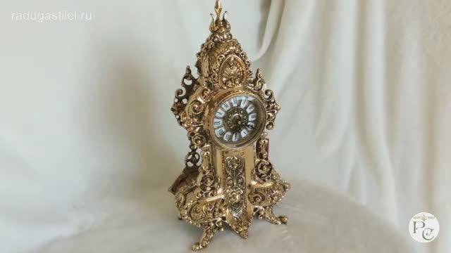 Часы бронзовые Герольд, золото V 5160